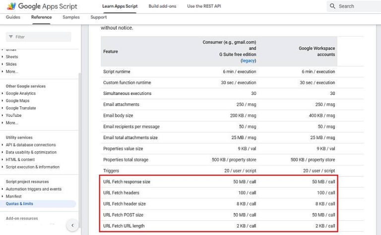 GASのUrlfetchAppのHTTPリクエストの制限事項(URL長やリクエスト数の上限) | AutoWorker〜Google Apps Script(GAS)とSikuliで始める業務改善入門